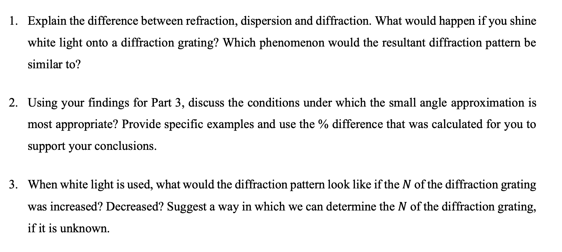 Solved 1. Explain the difference between refraction, | Chegg.com
