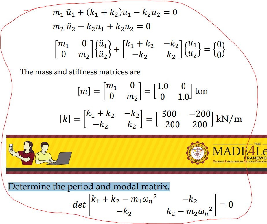 Solved Determine the 4 storey period and modal | Chegg.com