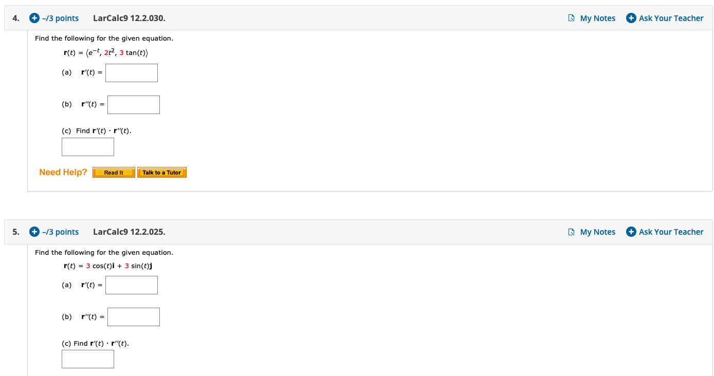 Solved: 4. Find The Following For The Given Equation. R(t)... | Chegg.com