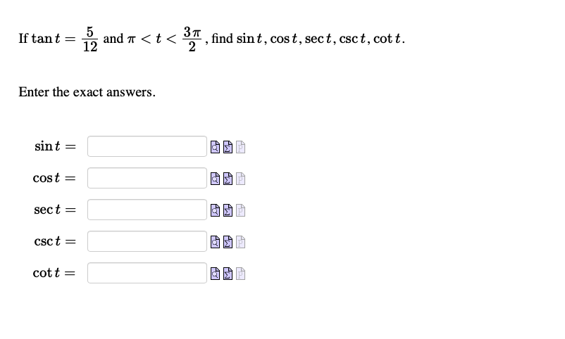 Solved If tant = 5 12 and a