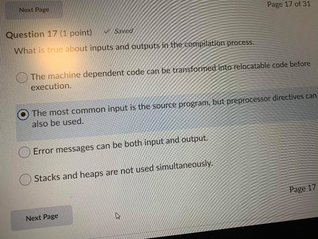 Solved Question 15 (1 point) WillSaved The purpose of the | Chegg.com