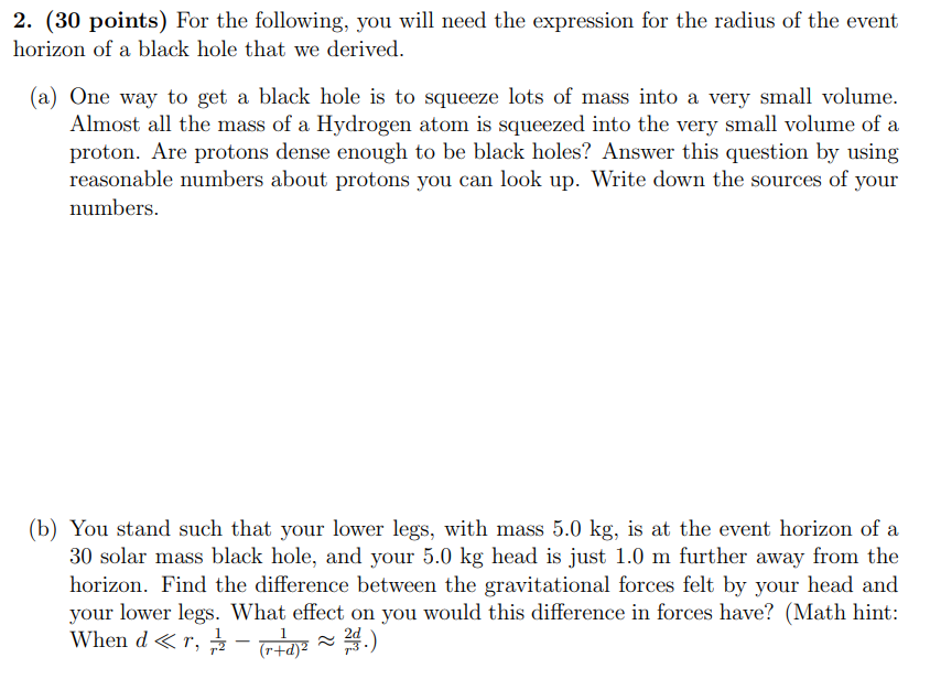 Solved 2. (30 points) For the following, you will need the | Chegg.com
