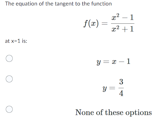 Solved The equation of the tangent to the function f(x) 22 - | Chegg.com