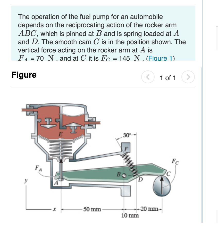 Solved The operation of the fuel pump for an automobile | Chegg.com
