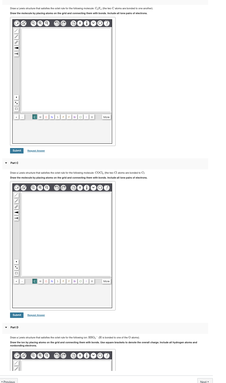 Solved Draw a Lewis structure that satisfies the octet rule | Chegg.com