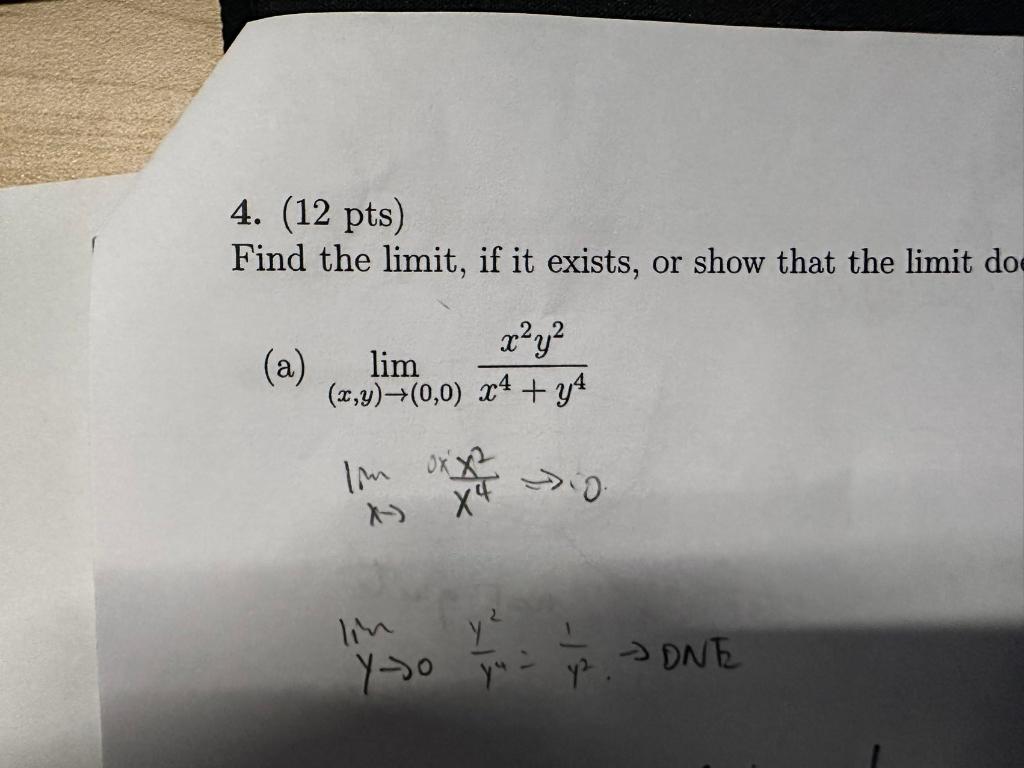 Solved FInd the limit, if exists, or show that the limit | Chegg.com