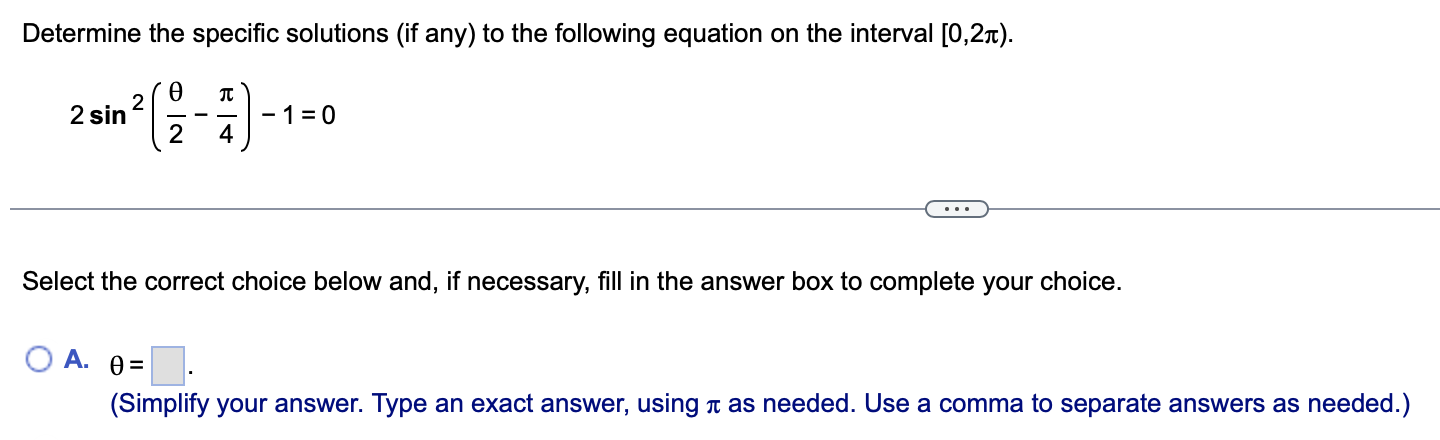 Solved Determine the specific solutions (if any) to the | Chegg.com