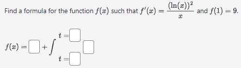 Solved Find a formula for the function f(x) such that | Chegg.com