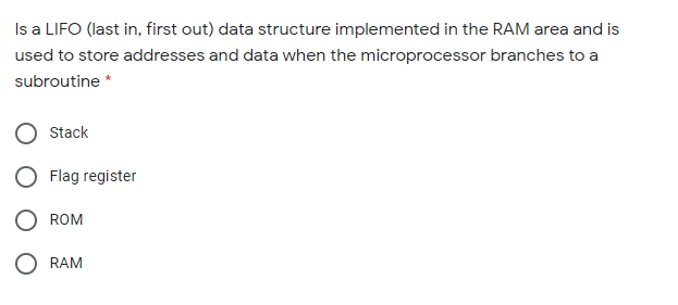 Solved Is a LIFO (last in, first out) data structure | Chegg.com