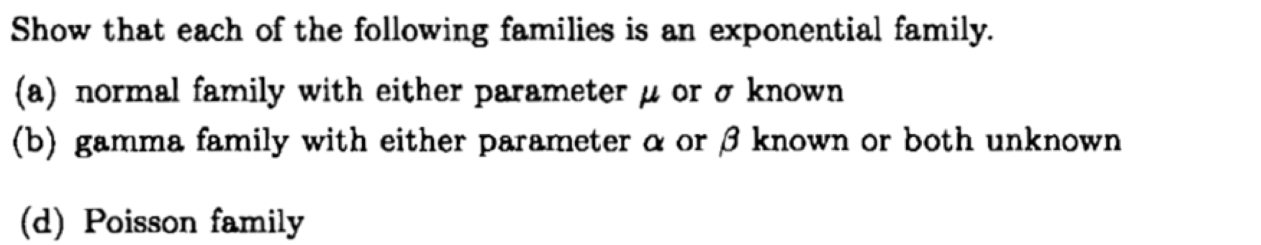 Solved Show that each of the following families is an | Chegg.com