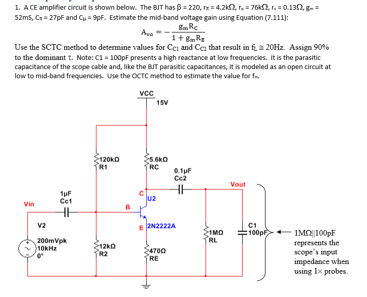 Solved Only do the OCTC method, ignore the resistor and | Chegg.com
