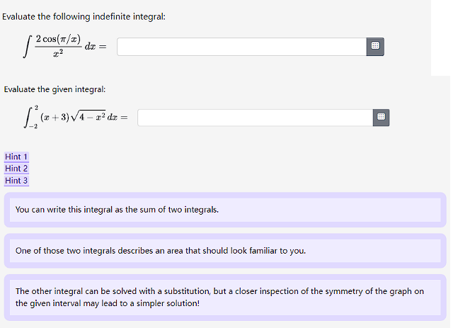 Solved Evaluate the following indefinite integral: | Chegg.com