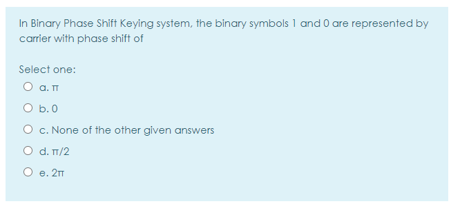 Solved In Binary Phase Shift Keying system, the binary | Chegg.com