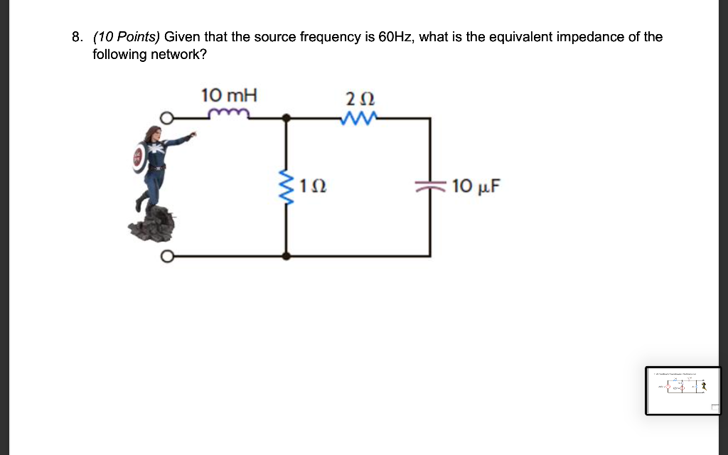 Solved 8. (10 Points) Given that the source frequency is 60 | Chegg.com Solved 8. (10 Points) Given that the source frequency is 60 | Chegg.com