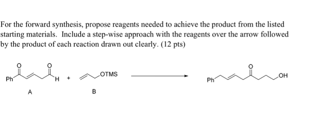 Solved For the forward synthesis, propose reagents needed to | Chegg.com