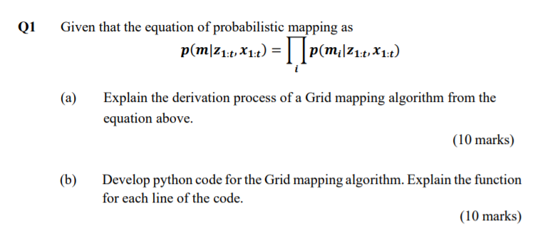 01 Given that the equation of probabilistic mapping | Chegg.com