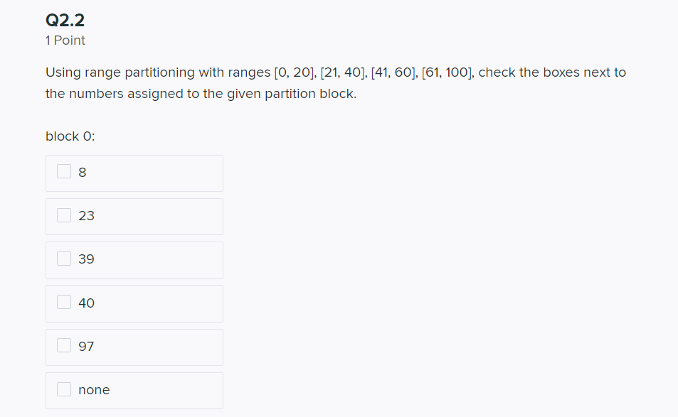 Solved Q1 Partitions and Partitioning 3 Points Q1.1 1 Point | Chegg.com