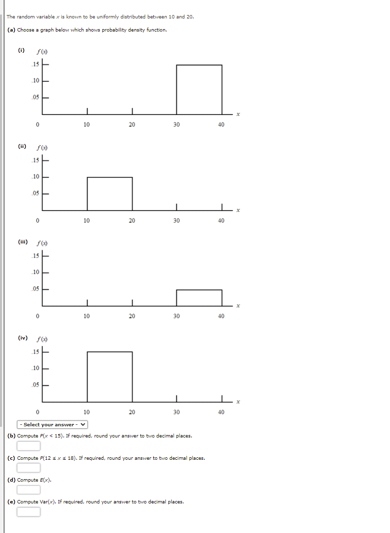 Solved The random variable x is known to be uniformly | Chegg.com