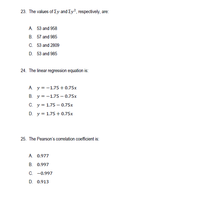 Solved Refer to the incomplete) table below which shows the | Chegg.com