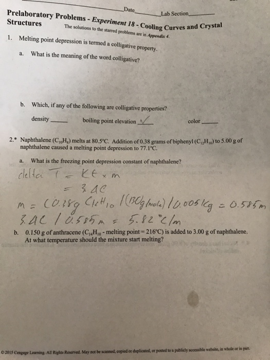 Solved Date, Lab Section_ Prelaboratory Problems - | Chegg.com