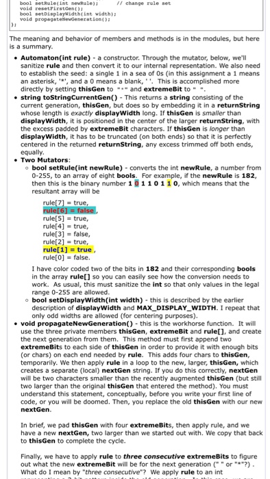 Solved Option A Basic 1d Cellular Automata Implement The