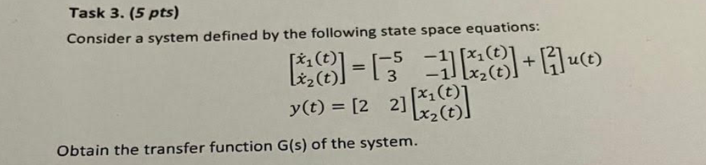 Solved Consider a system defined by the following | Chegg.com