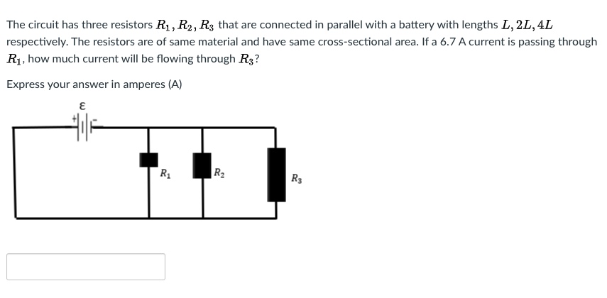 Solved The circuit has three resistors R1, R2, R3 that are | Chegg.com