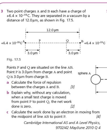 Solved Two point charges A and B each have a charge of | Chegg.com