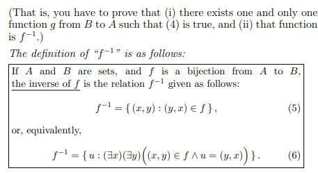 Solved Prove that if A and B are sets, and f is a bijection | Chegg.com