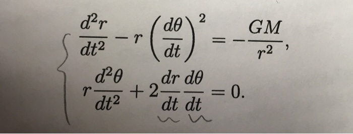 Solved 2 GM d2r dt2 2 | Chegg.com