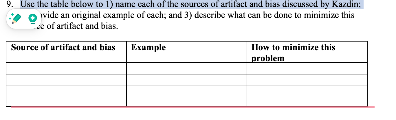 Solved 9. Use the table below to 1) name each of the sources | Chegg.com