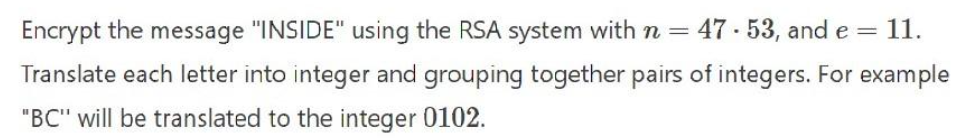 Solved Compute - 5805mod17 - 2304mod7- Find 5−1mod11 using | Chegg.com