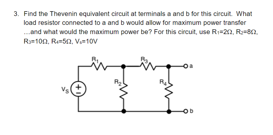 Solved 3. Find the Thevenin equivalent circuit at terminals | Chegg.com