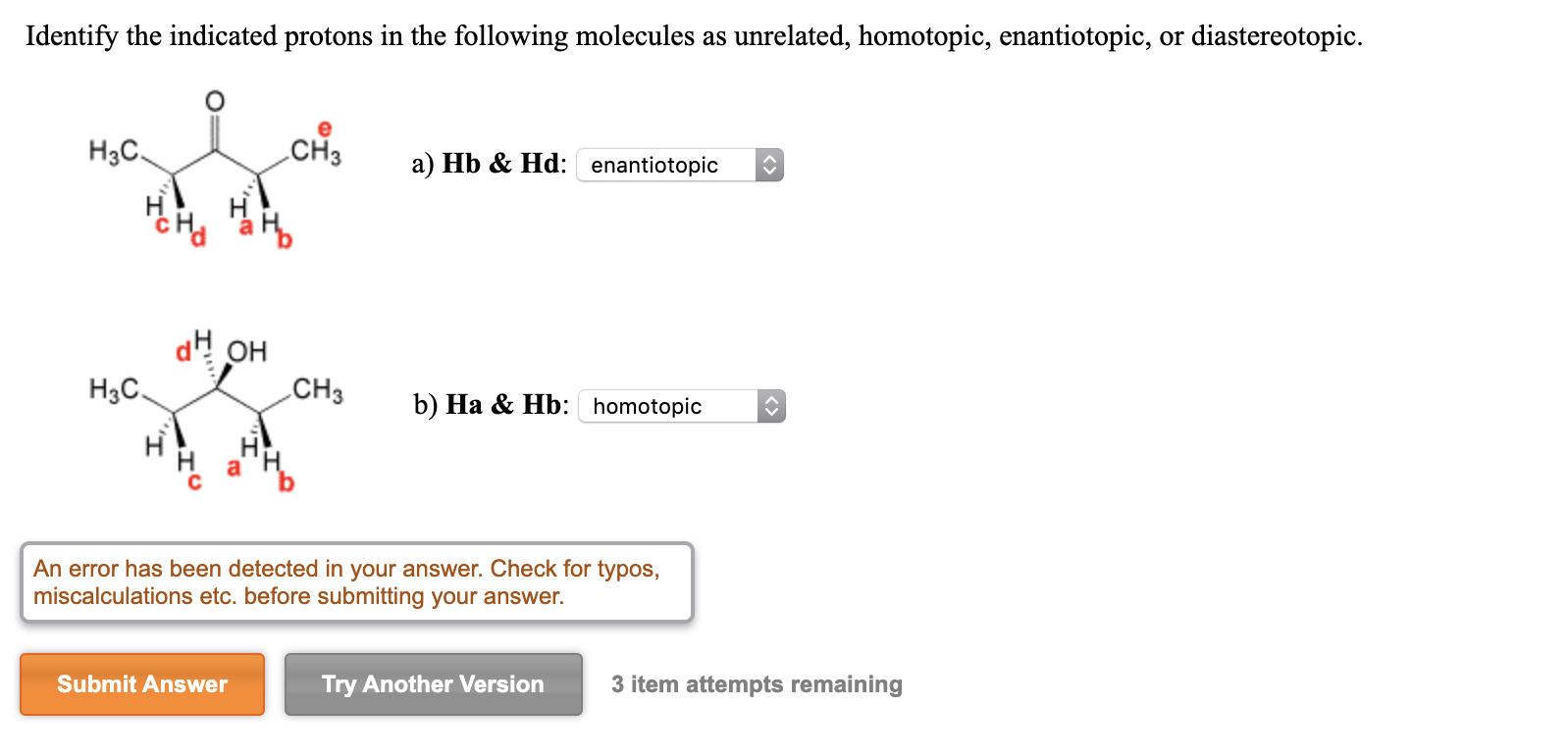 Solved Identify the indicated protons in the following | Chegg.com
