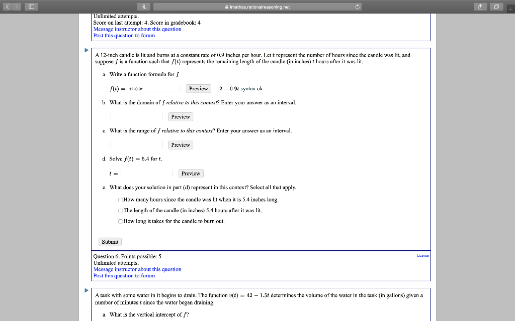 Solved Imathas.rationalreasoning.net Unlimited attempts. | Chegg.com