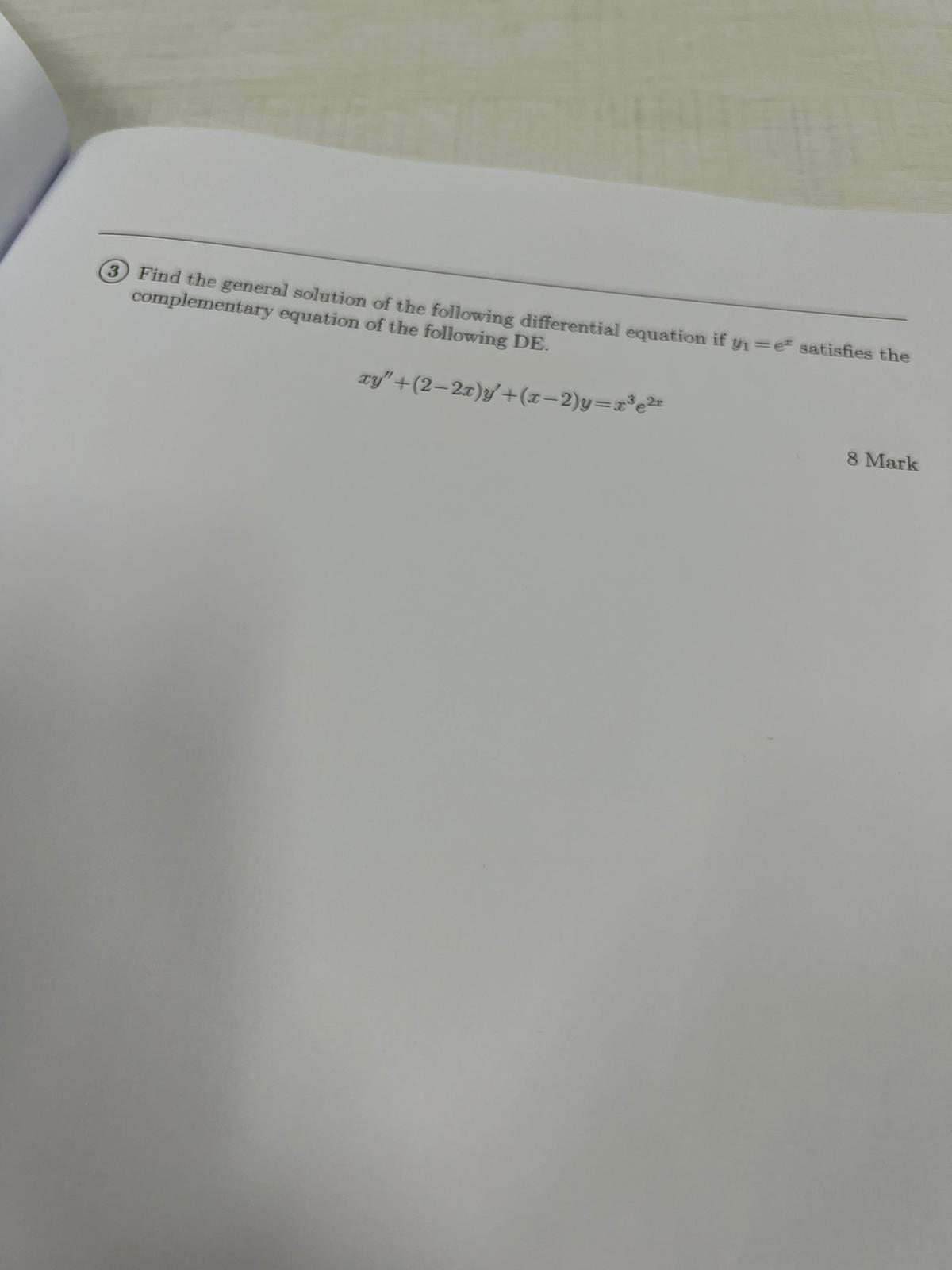 Solved (3) Find the general solution of the following | Chegg.com
