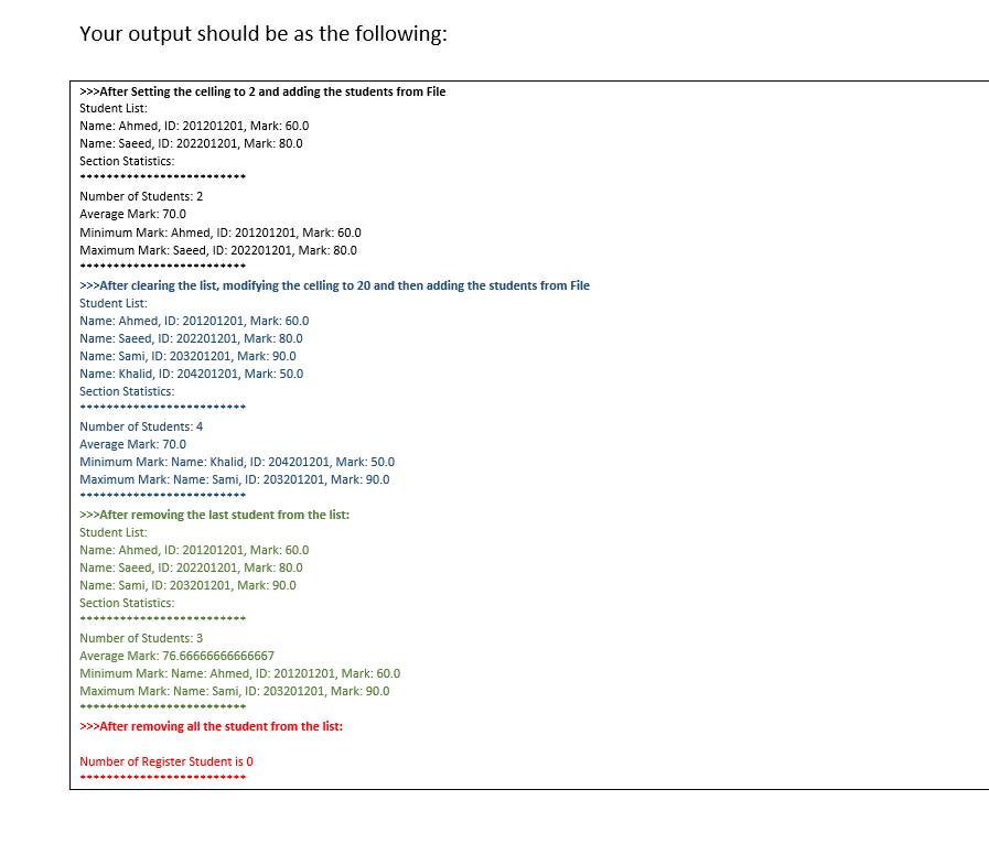 Solved Exercise 2: A. Write a class Student that has | Chegg.com