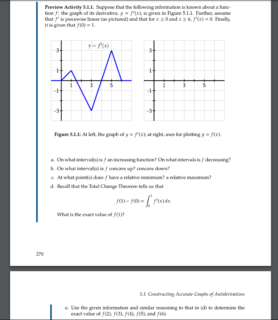 Solved Preview Activity 5.1.1. Suppose that the following | Chegg.com