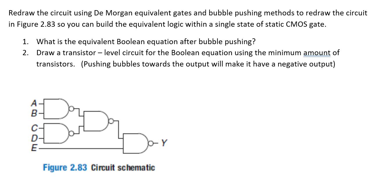 Solved Redraw the circuit using De Morgan equivalent gates | Chegg.com