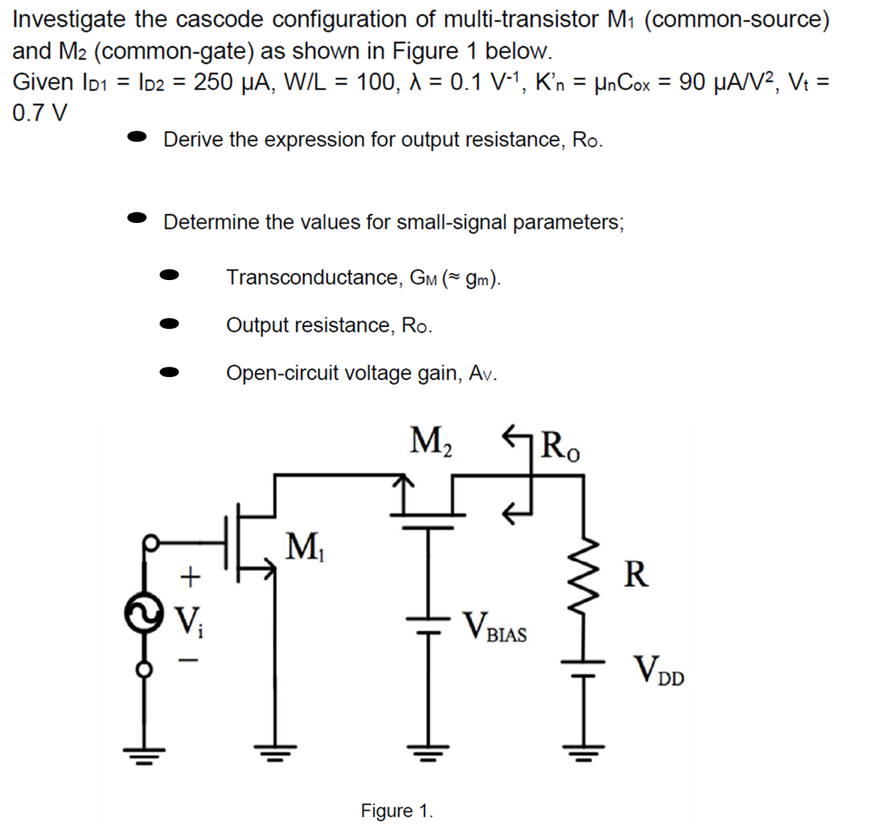 Solved Investigate the cascode configuration of | Chegg.com
