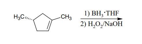 Solved H3C... CH3 1) BH, THE 2) H2O2/NaOH 1) mCPBA THF | Chegg.com