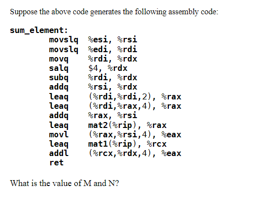 Solved I have to solve this assembly problem with C... | Chegg.com