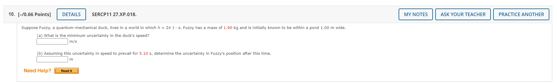 Solved uppose Fuzzy, a quantum-mechanical duck, lives in a | Chegg.com
