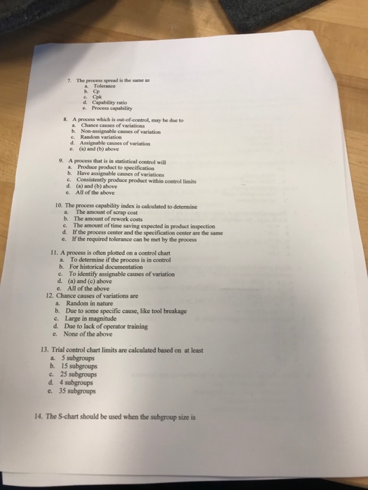 Solved Name: For the following multiple choice questions, | Chegg.com