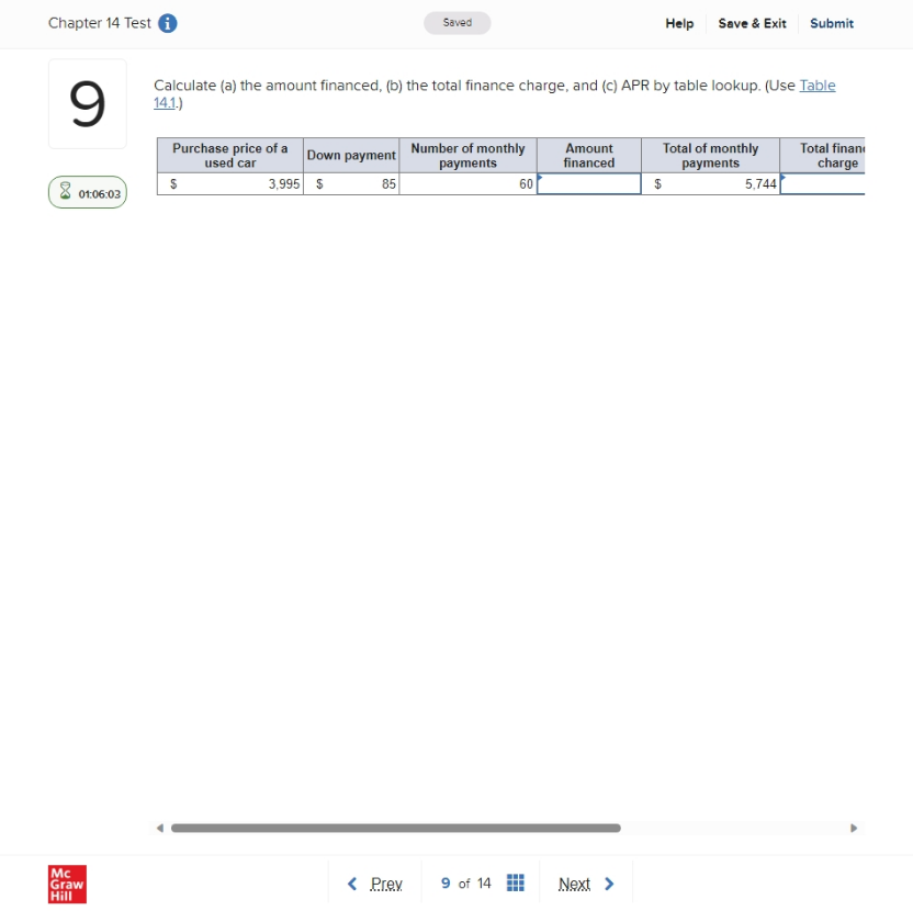 Solved alculate (a) the amount financed, (b) the total | Chegg.com