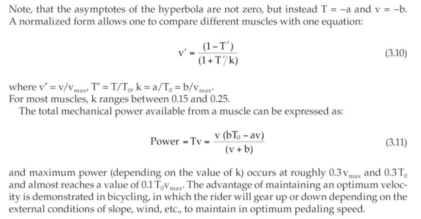 Solved Using Hill's force-velocity and power curves shown | Chegg.com