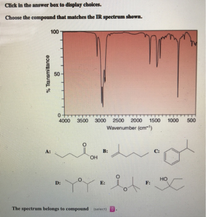 Solved Click in the answer box to display choices. Choose | Chegg.com
