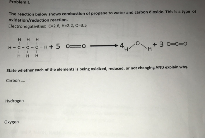 Solved Problem 1 The reaction below shows combustion of | Chegg.com