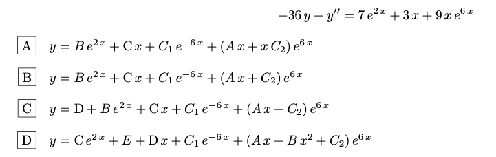 Solved Indicate which option contains the form of the | Chegg.com