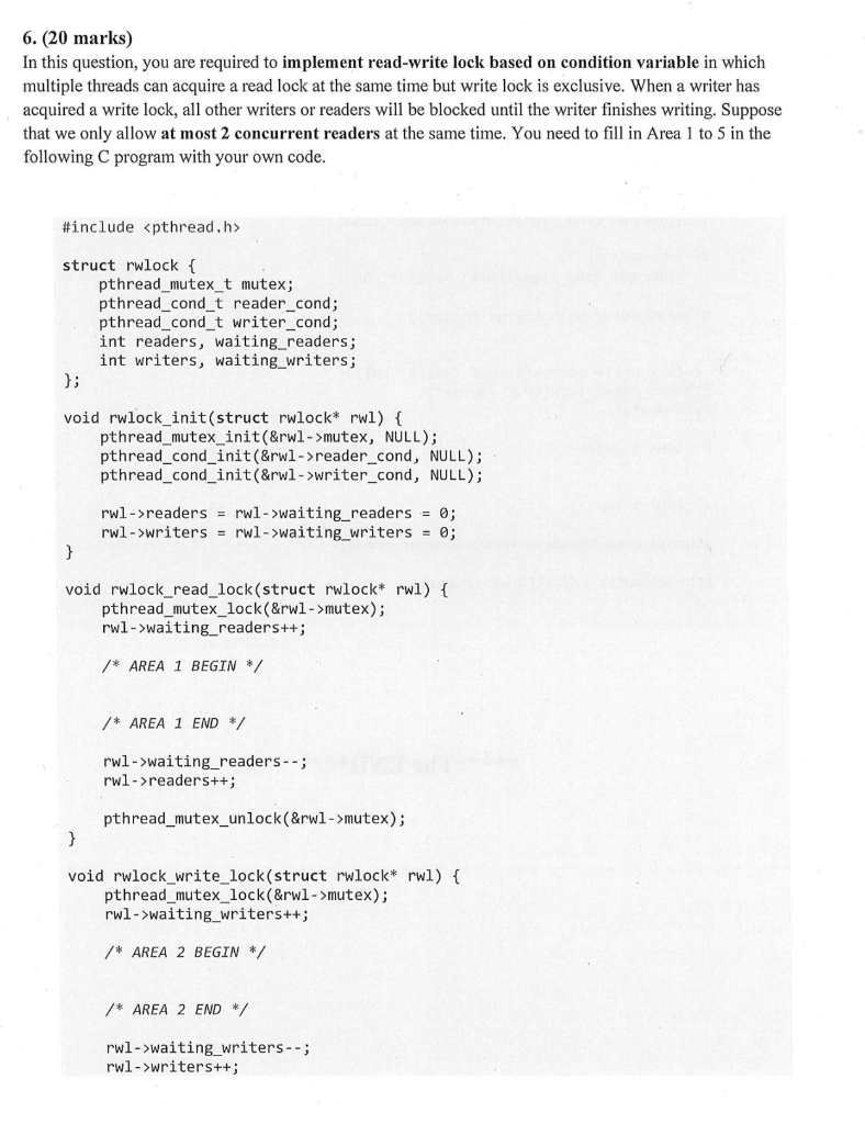 Solved 6. (20 marks) In this question, you are required to | Chegg.com